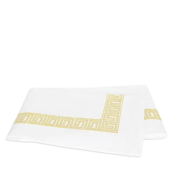 MATOUK Ophelia Percale Flat Sheet, Full/queen - Lemon