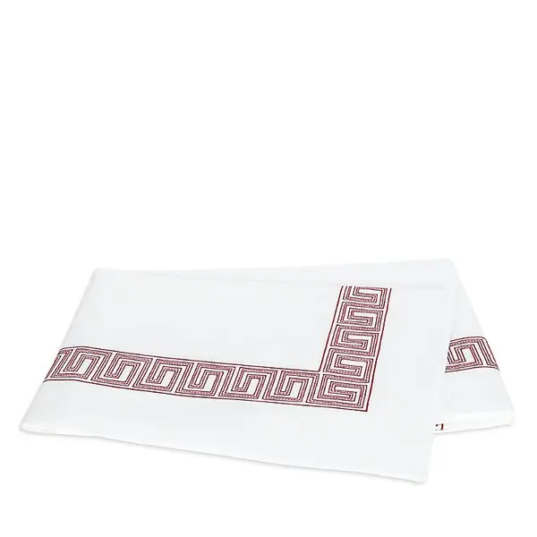 MATOUK Ophelia Percale Flat Sheet, Full/queen - Red