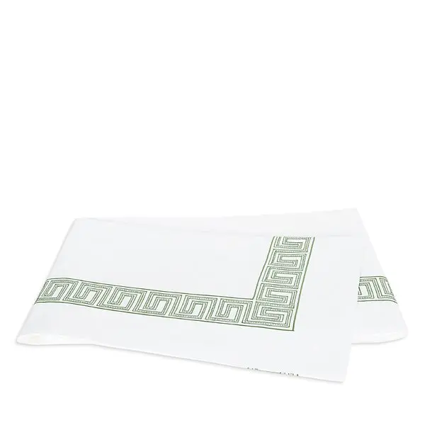 MATOUK Ophelia Percale Flat Sheet, King - Clover