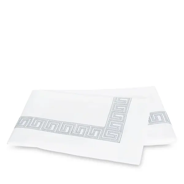 MATOUK Ophelia Percale Flat Sheet, King - Silver