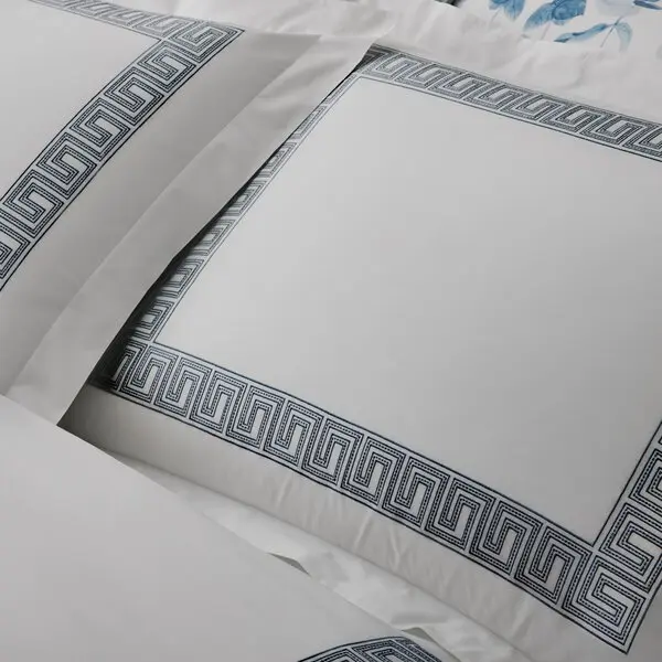 MATOUK Ophelia Percale Pillowcase Pair, Standard - Indigo