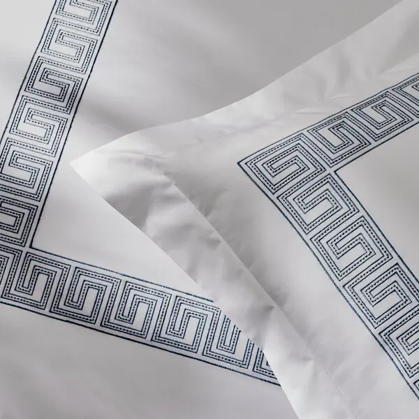 MATOUK Ophelia Percale Pillowcase Pair, Standard - Indigo
