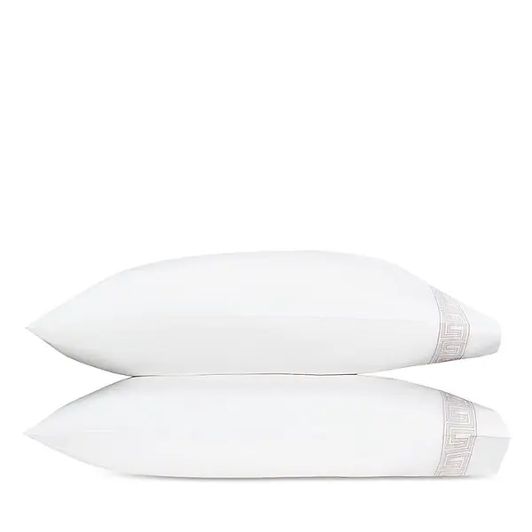 MATOUK Ophelia Percale Pillowcase Pair, King - Dune