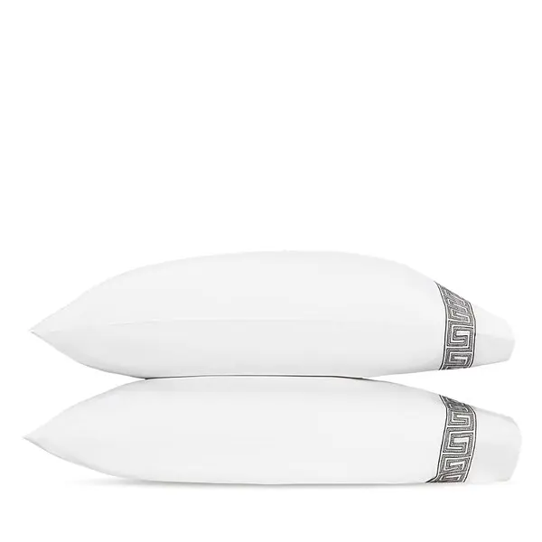 MATOUK Ophelia Percale Pillowcase Pair, King - Mocha