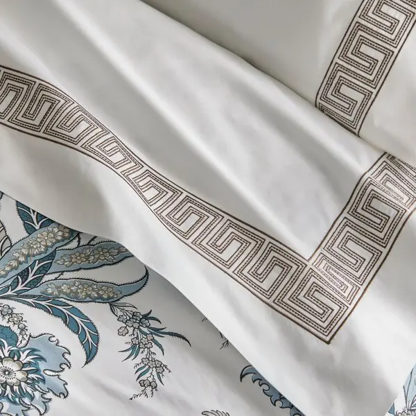 MATOUK Ophelia Percale Pillowcase Pair, King - Mocha