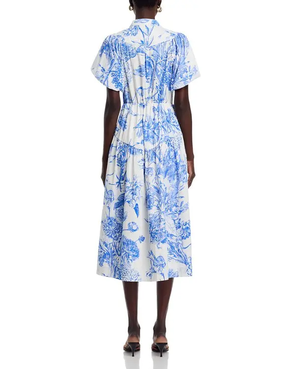 T Tahari Puffed Sleeve Shirtdress