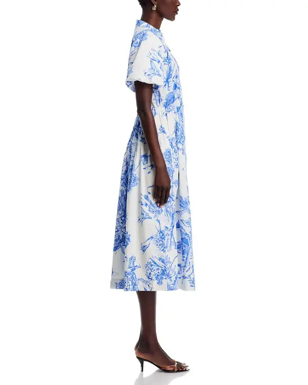 T Tahari Puffed Sleeve Shirtdress