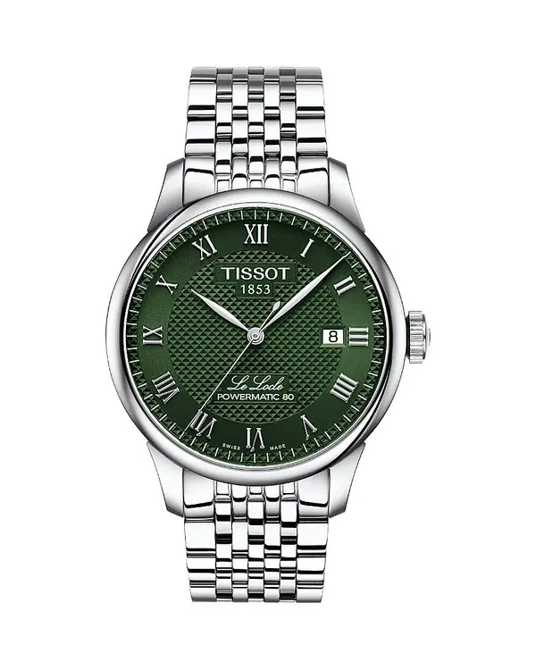 TISSOT Le Locle Powermatic 80 Watch, 39mm - Green/silver