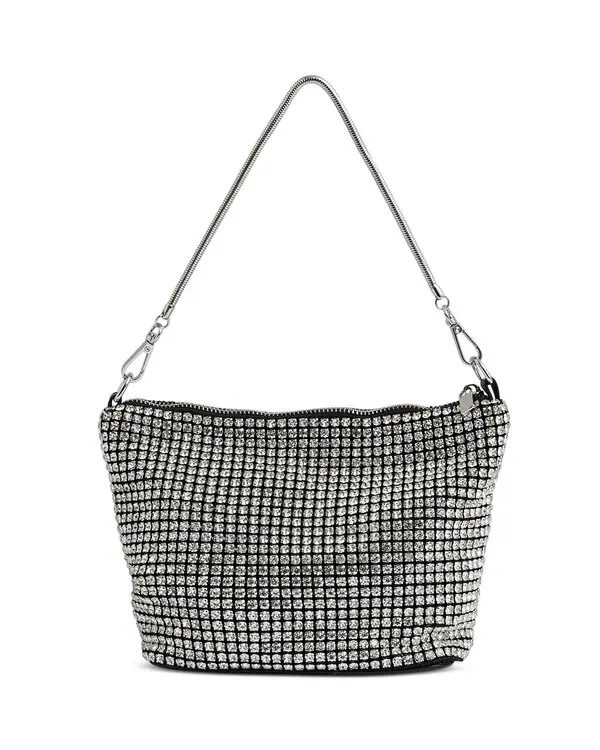 REISS Leah Crystal Pouch - Silver