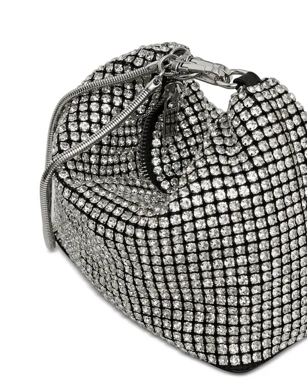 REISS Leah Crystal Pouch - Silver