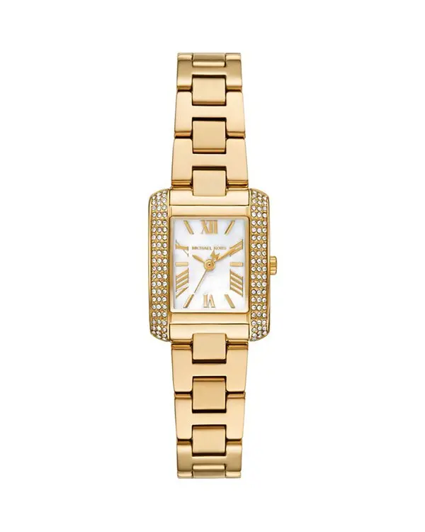 Michael Kors Emery Three Hand Stainless Steel Watch - White/gold