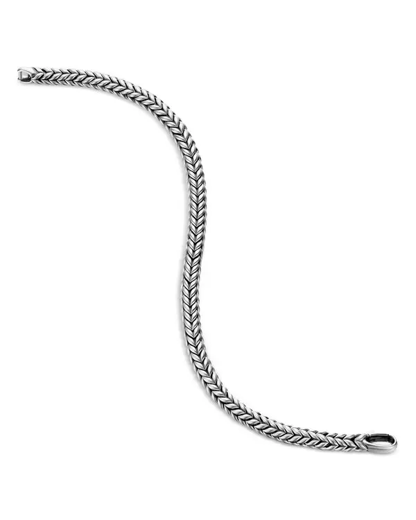 David Yurman Chevron Bead Bracelet In Sterling 6mm - Silver