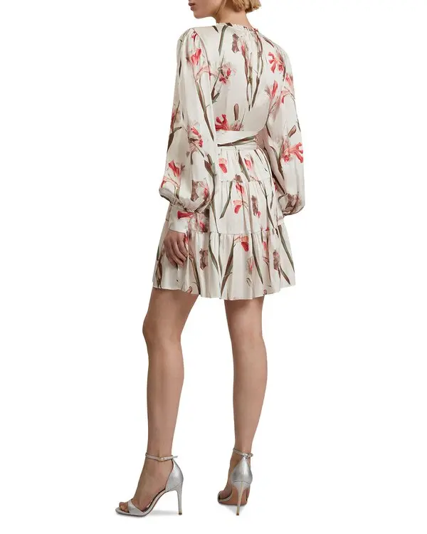 Ted Baker London Floral Tie Waist Mini Dress