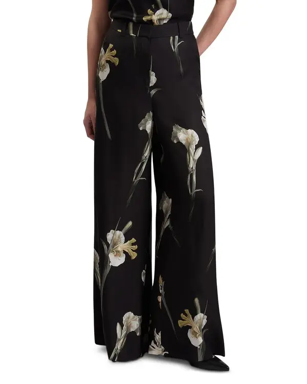 Ted Baker London Printed Wide Leg Pants