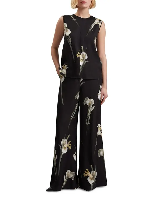 Ted Baker London Printed Wide Leg Pants