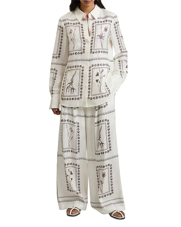 Ted Baker London Ornitha Wide-leg Trousers - Ivory