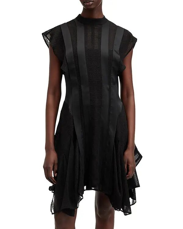 ALLSAINTS Fleur Textured Dress - Black