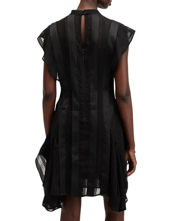ALLSAINTS Fleur Textured Dress - Black