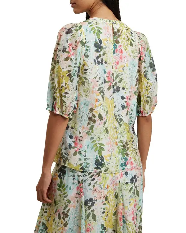 Ted Baker London Micha Puffed Sleeve Top - Ivory