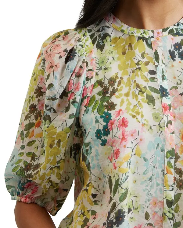 Ted Baker London Micha Puffed Sleeve Top - Ivory