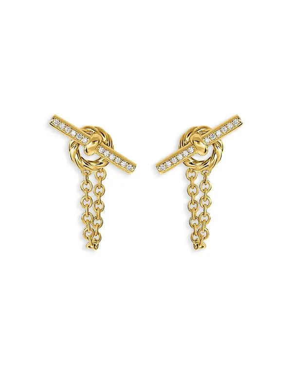David Yurman Dy Mercer Petite Toggle Stud Earrings - Gold