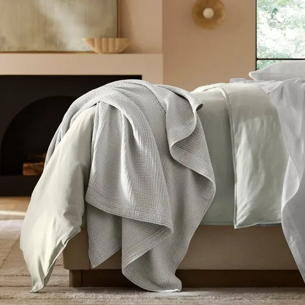 BOLL & BRANCH Dream Throw Blanket - Mist