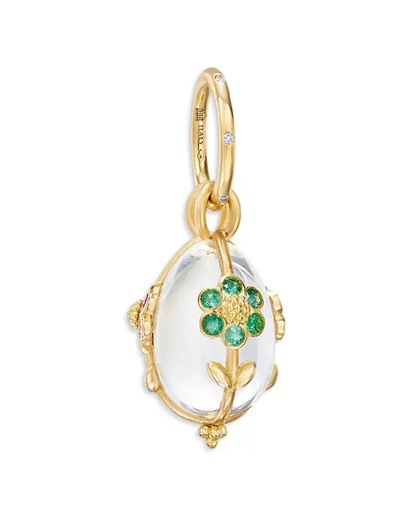 Temple St. Clair 18k Yellow Multi Flower Amulet Pendant - Gold