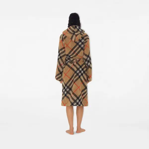 Burberry Check Cotton Robe - Sand