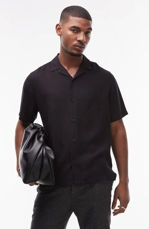 Topman Short Sleeve Camp Shirt