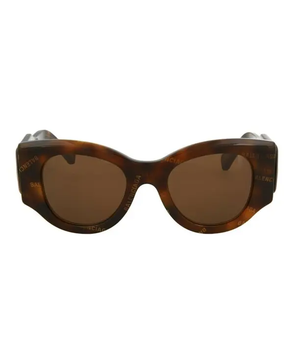 Balenciaga Round Frame Acetate Sunglasses - Havana/havana/brown (bb0070sone-color30008288one-color007)