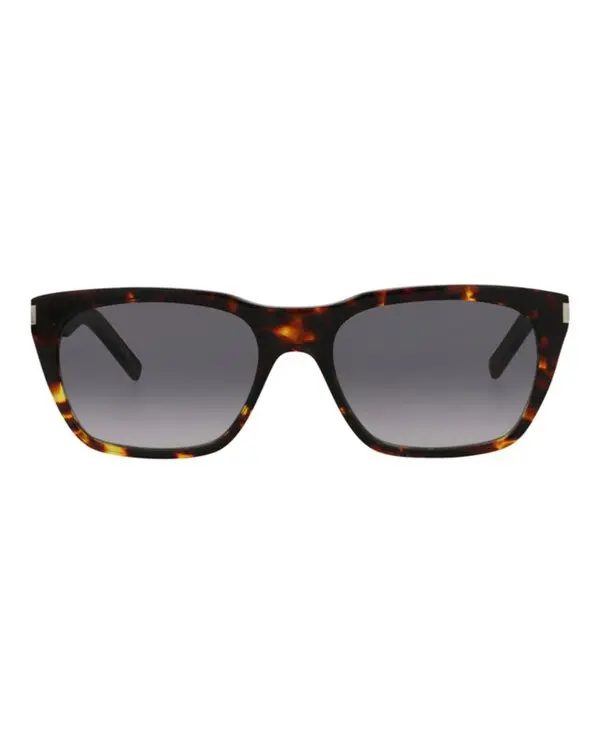 Saint Laurent Recycled Acetate Square Frame Sunglasses - Havana/grey (sl598