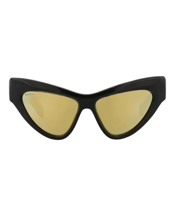 Gucci Cat Eye Frame Recycled Acetate Sunglasses - Black/gold (gg1294s