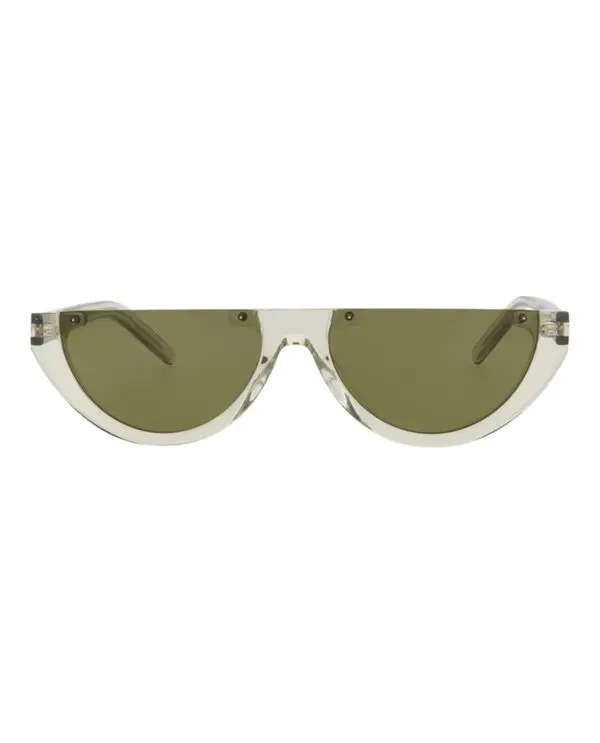 Saint Laurent Acetate Cat Eye Sunglasses - Green/green (sl563