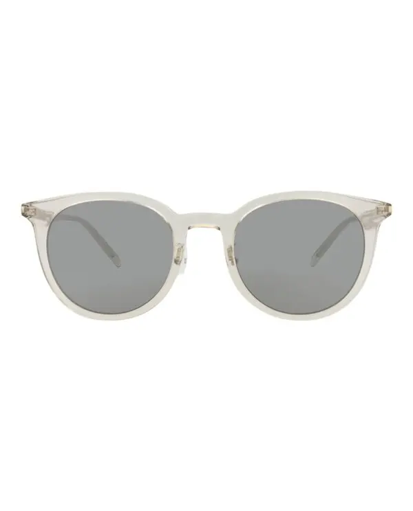 Saint Laurent Acetate Round Frame Sunglasses - Beige/silver (sl488k