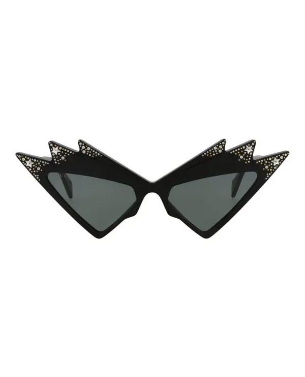 Gucci Acetate Cat Eye Sunglasses - Black/grey (gg1371s