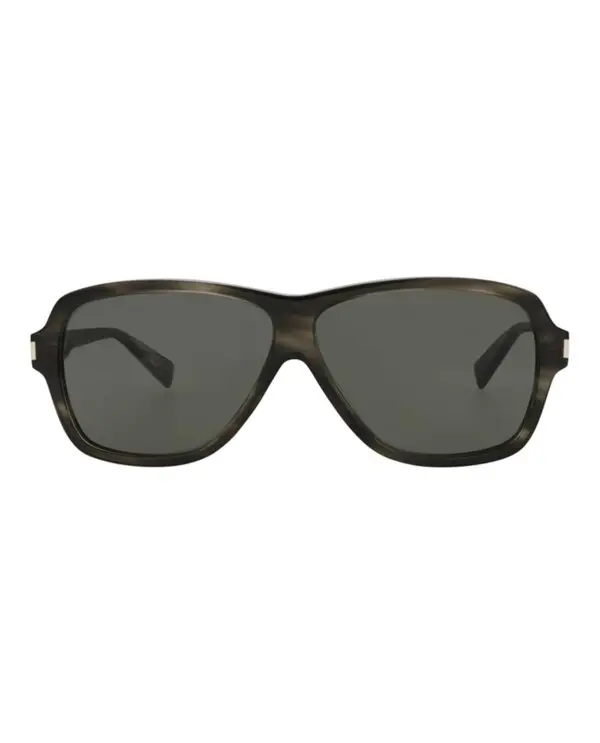 Saint Laurent Aviator Frame Recycled Acetate Sunglasses - Havana/grey (sl609carol