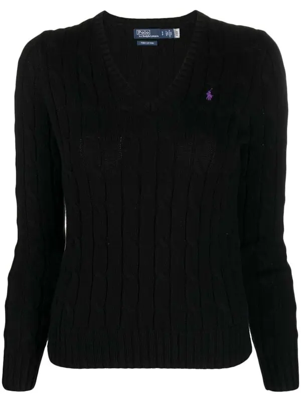 Polo Ralph Lauren Pima Cotton Kimberly Long Sleeve Pullover - Black