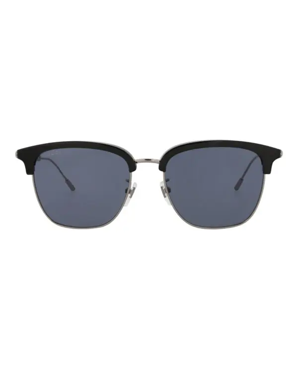 Gucci Round Frame Recycled Acetate Sunglasses - Black/ruthenium/blue (gg1275sa