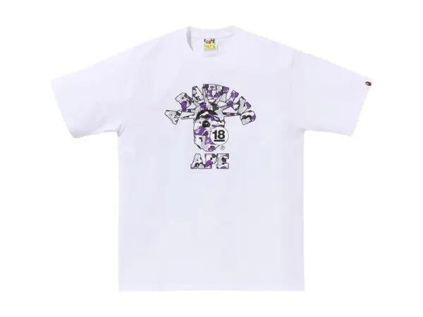 A BATHING APE Soho 18th Anniversary Logo Tee Shirt - White
