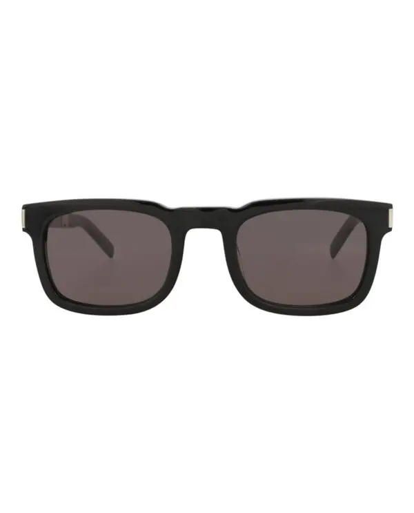 Saint Laurent Square Frame Recycled Acetate Sunglasses - Black/silver/black (sl581