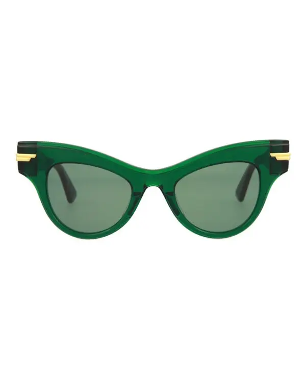 Bottega Veneta Cat Eye Sunglasses - Green/green (bv1004s