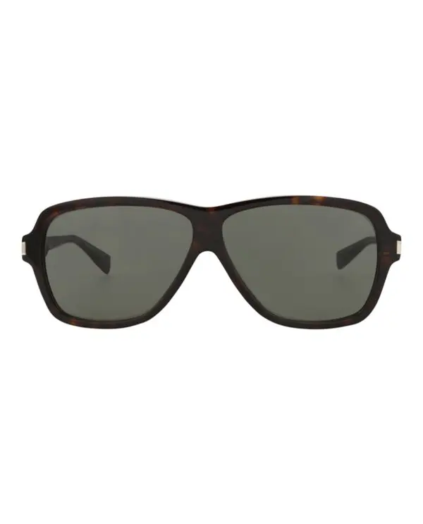 Saint Laurent Aviator Frame Recycled Acetate Sunglasses - Havana/grey (sl609carol