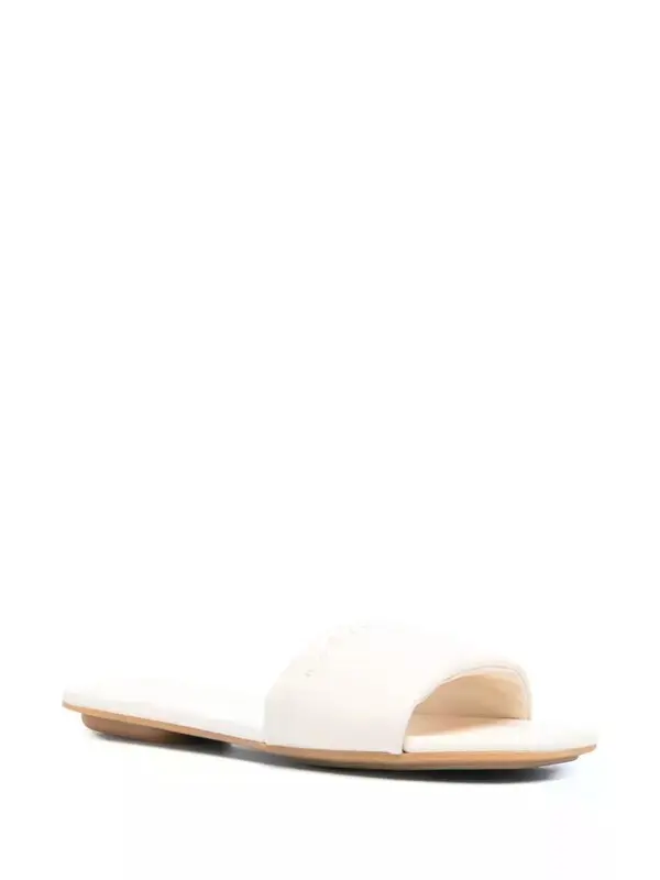 Hogan Leather Slides - Neutrals