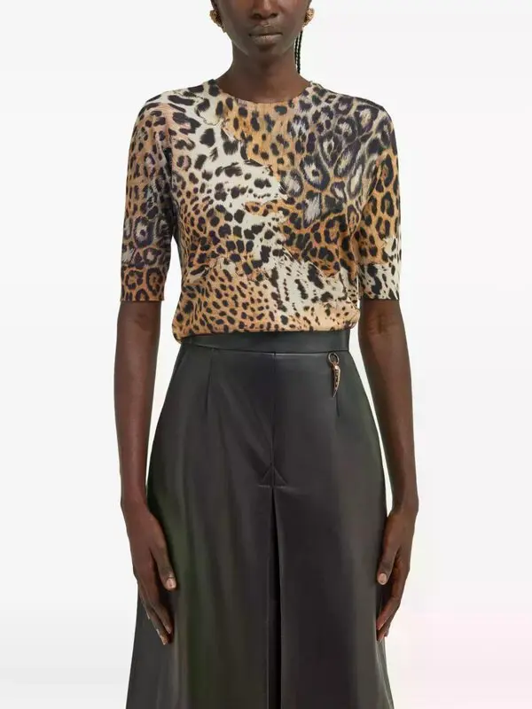 Roberto Cavalli Leopard-print T-shirt