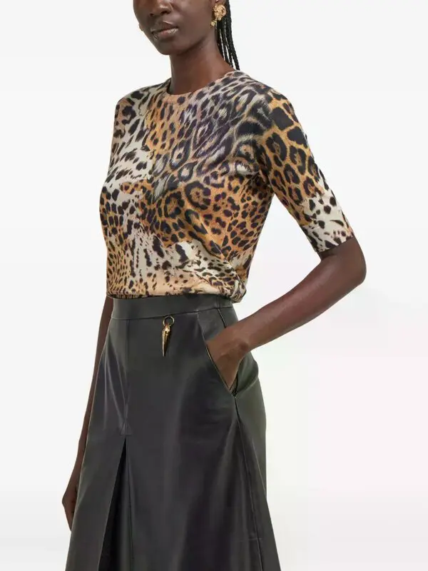 Roberto Cavalli Leopard-print T-shirt