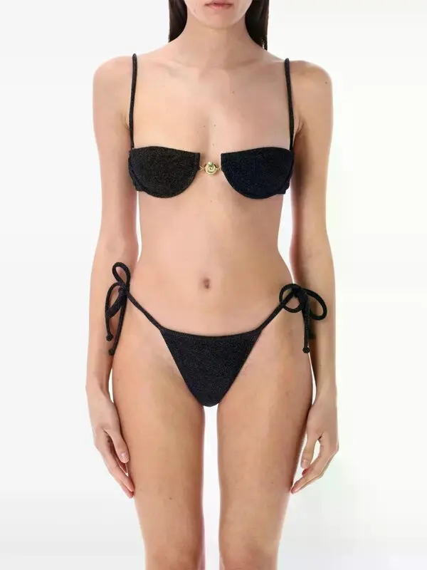 REINA OLGA Hammond Bikini Top - Black