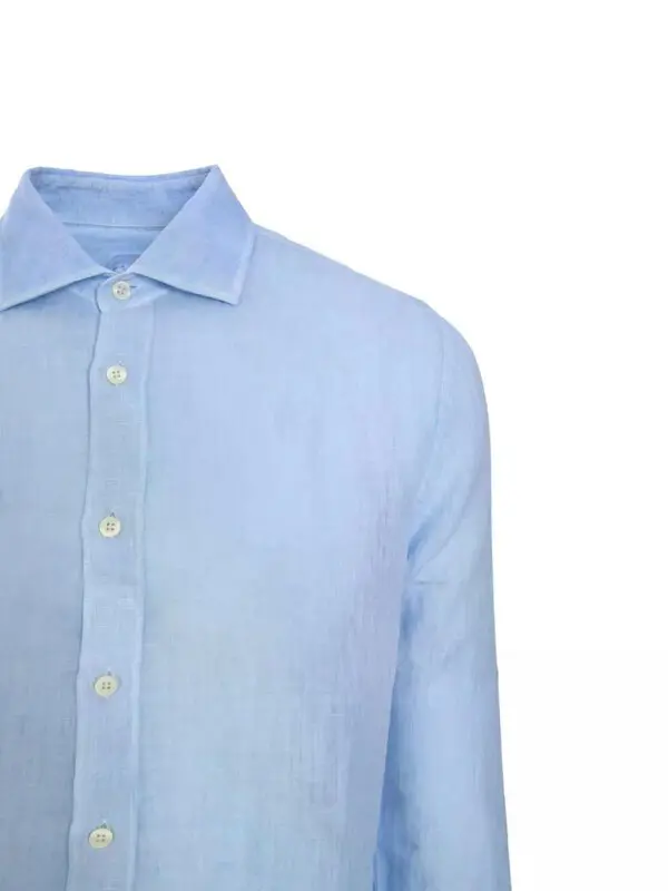 120% Lino Linen Shirt - Blue