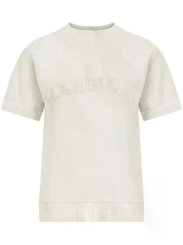 MAISON MARGIELA Logo-print Cotton Sweatshirt - Neutrals