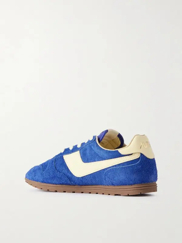 AUTRY Windspin Leather-trimmed Sneakers - Blue