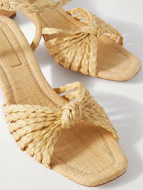 LOEFFLER RANDALL Riya Knotted Raffia Sandals